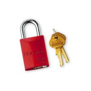 Master Lock 6835RED Red Powder coated Aluminum Safety Padlock 1 1/2 ...